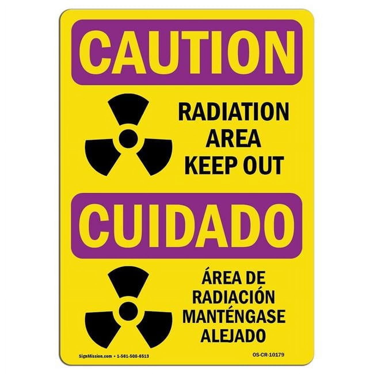 OSHA Caution Radiation Sign - Radiation Area Keep Out - Walmart.com