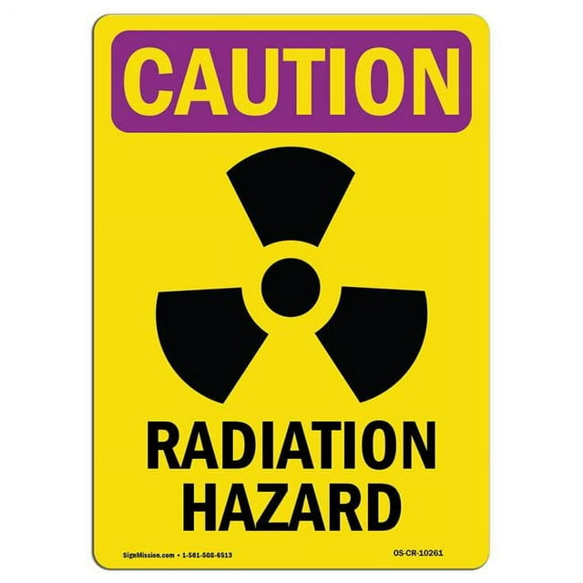 OSHA Caution Radiation Sign - Radiation Hazard with Symbol - Walmart.com