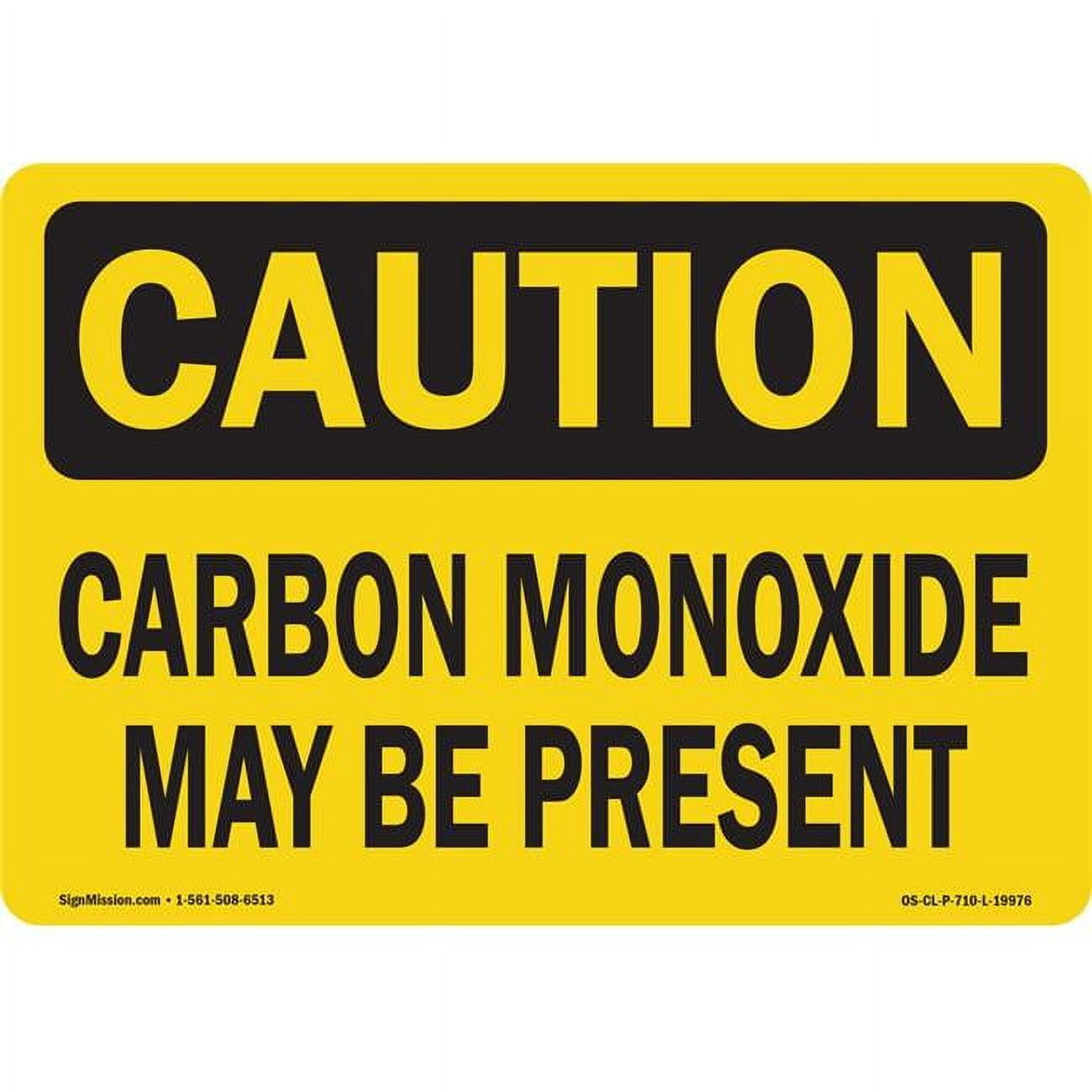OSHA Caution Sign - Carbon Monoxide May Be Present - Walmart.com