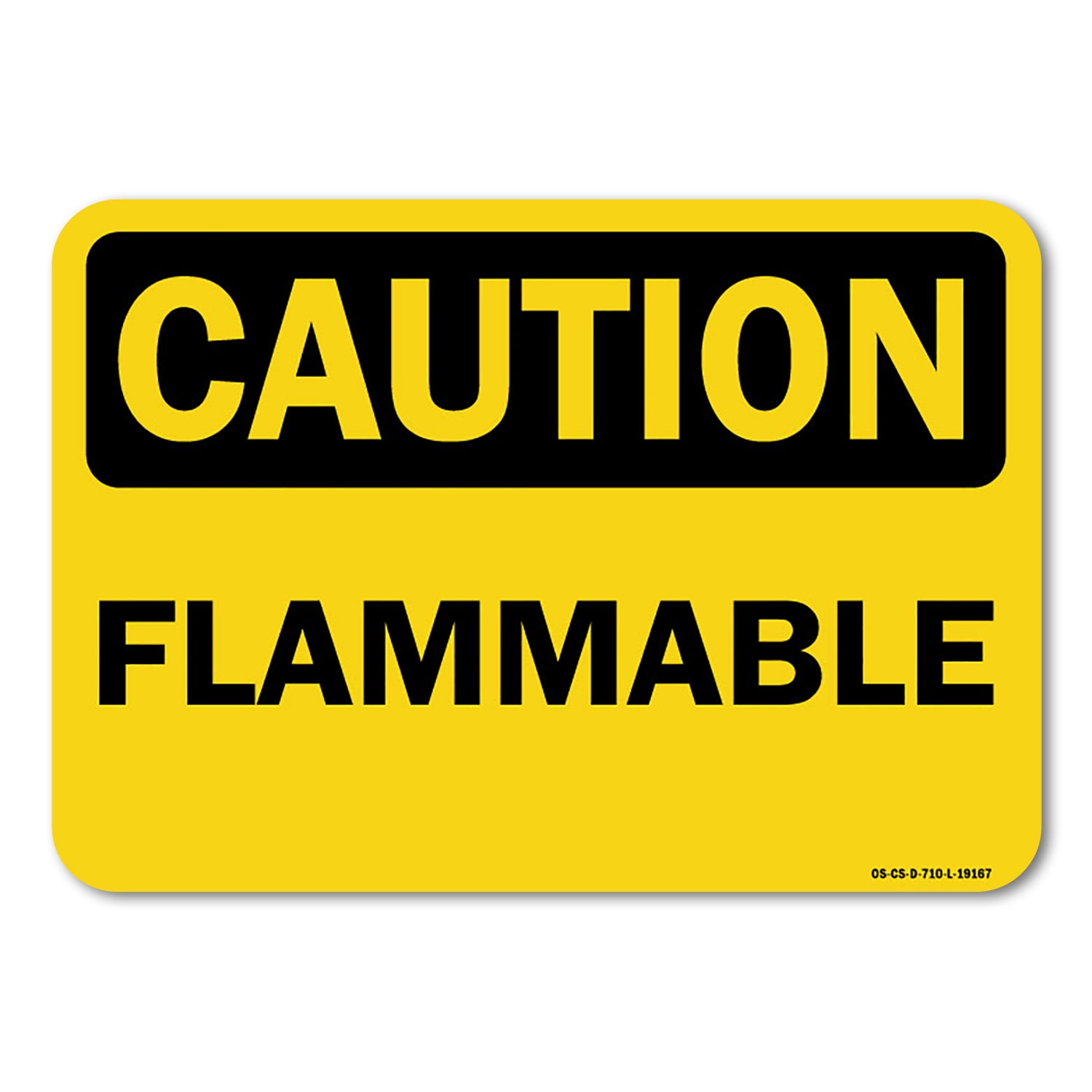 OSHA Caution Sign - Flammable | Plastic Sign | Protect Your Business ...