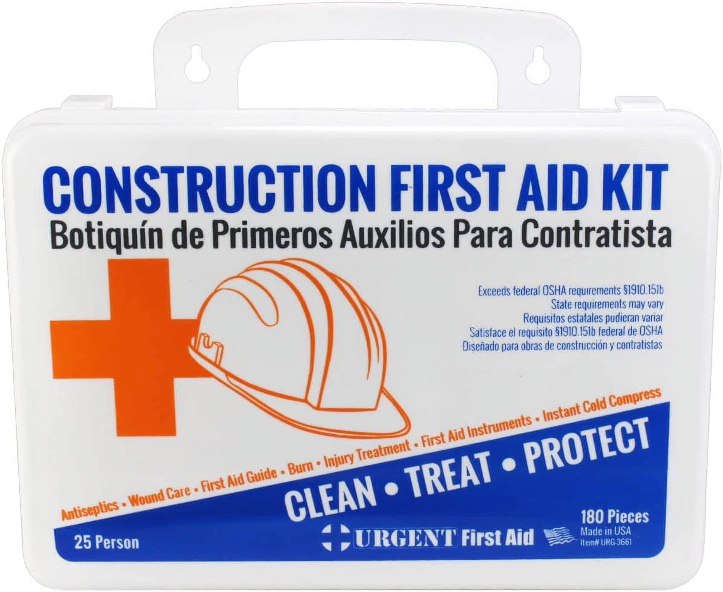 OSHA Contractors First Aid Kit for Job Sites up to 25 People by Urgent ...