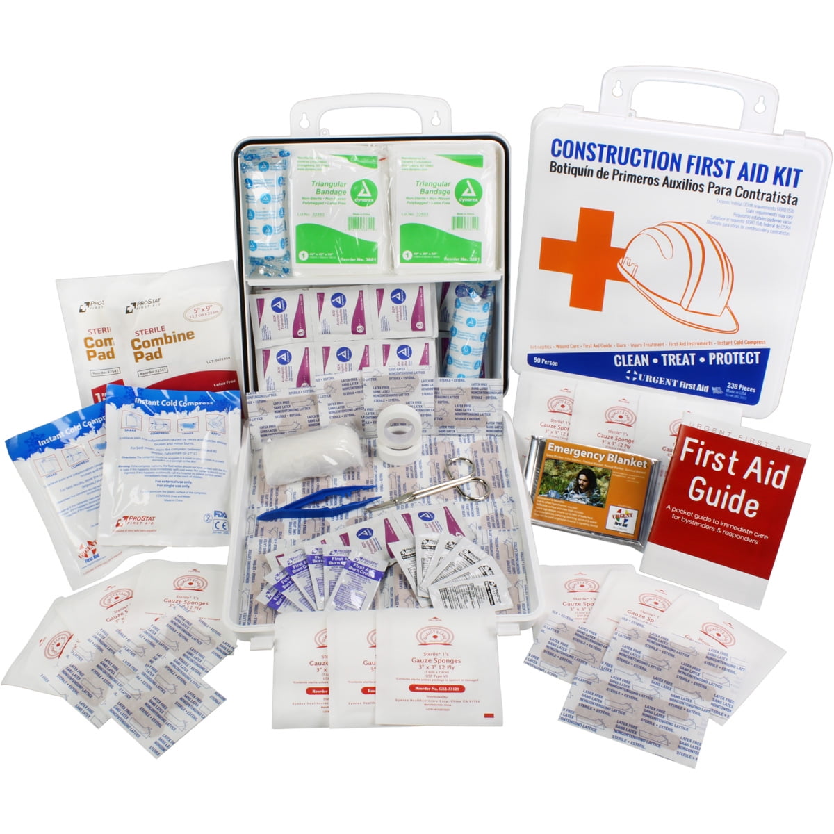 OSHA Contractors First Aid Kit, Plastic, 50 Person - Walmart.com