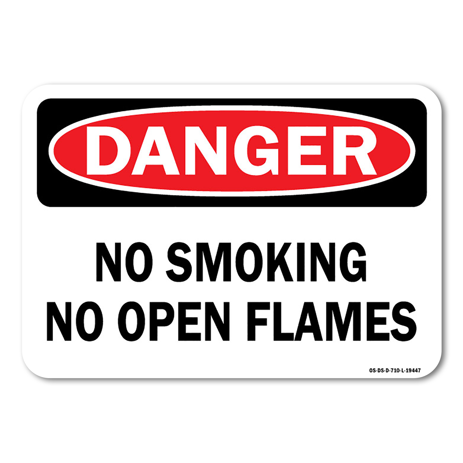 OSHA Danger Decal - No Smoking No Open Flames | Decal | Protect Your ...