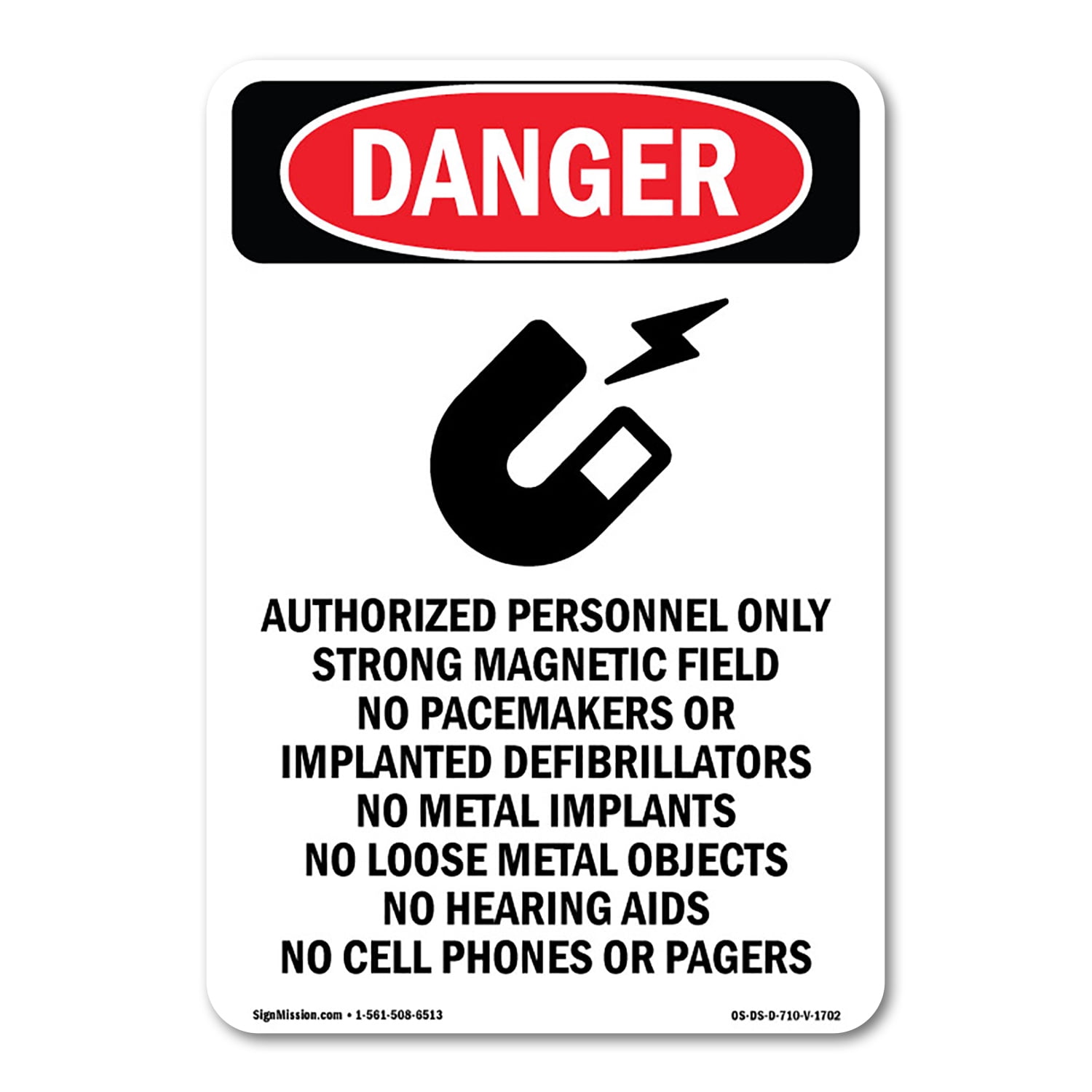 OSHA Danger Sign - Authorized Personnel | Decal | Protect Your Business ...