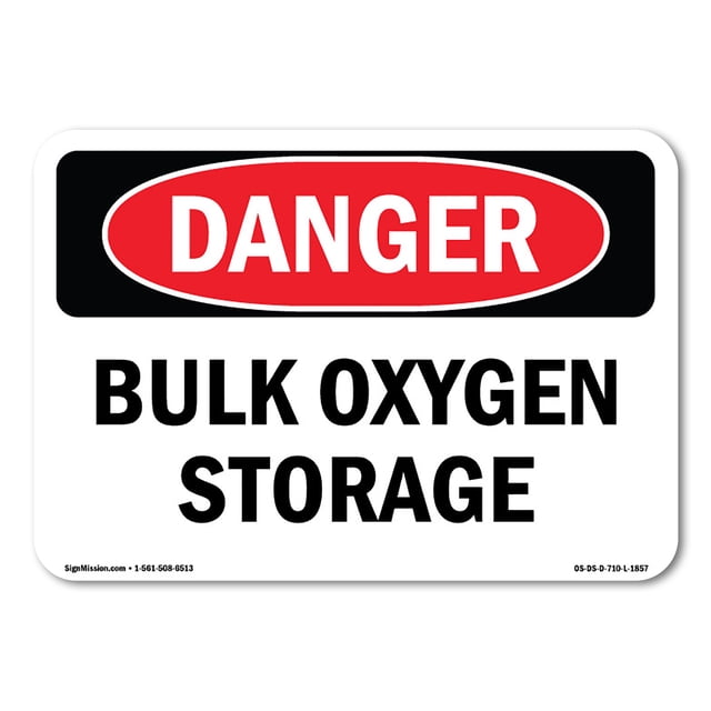 OSHA Danger Sign - Bulk Oxygen Storage | Plastic Sign | Protect Your ...