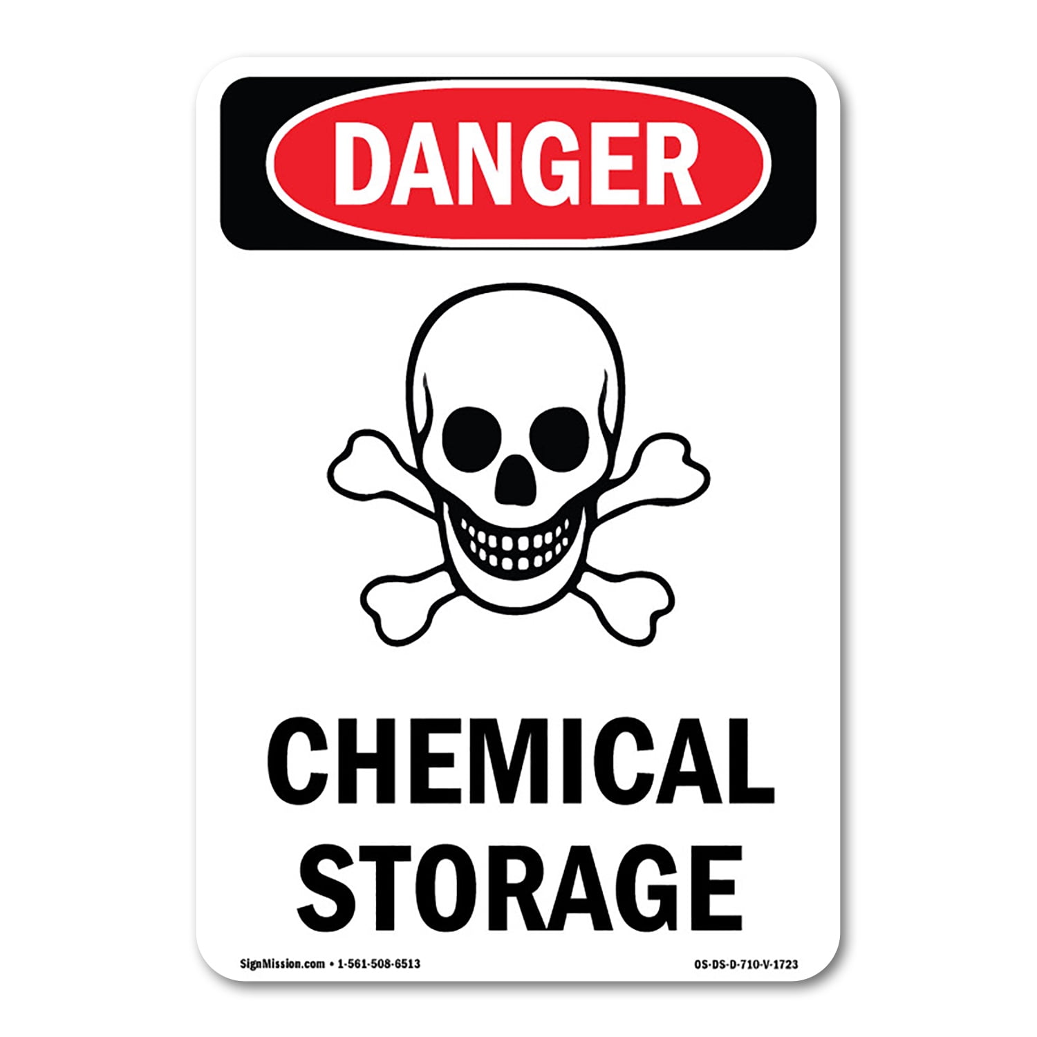 OSHA Danger Sign - Chemical Storage | Decal | Protect Your Business ...