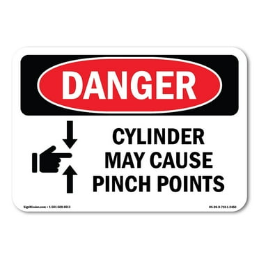 SignMission 12 x 18 in. OSHA Danger Sign - Keep Clear of Swing Radius ...