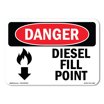 OSHA Notice Sign - Diesel Fuel Engine Off Sign With Symbol | Decal ...