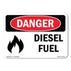 OSHA Notice Sign - Diesel Fuel Engine Off Sign With Symbol | Decal ...
