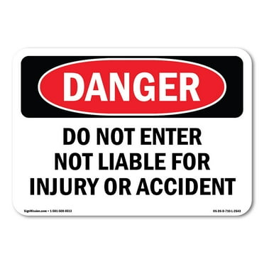 SignMission DS-Do Not Enter 10 x 14 in. OSHA Safety Danger Sign - Do ...