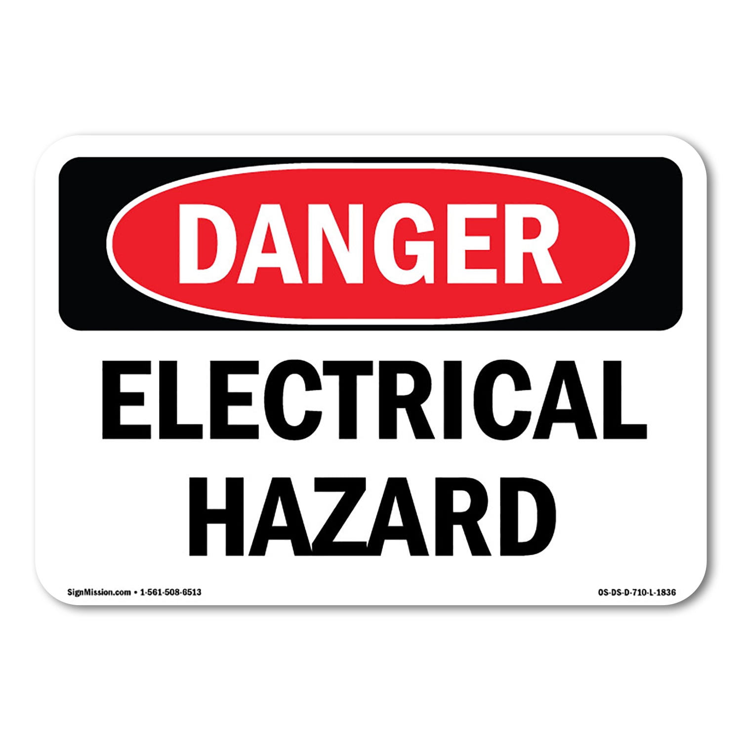 OSHA Danger Sign - Electrical Hazard | Plastic Sign | Protect Your ...
