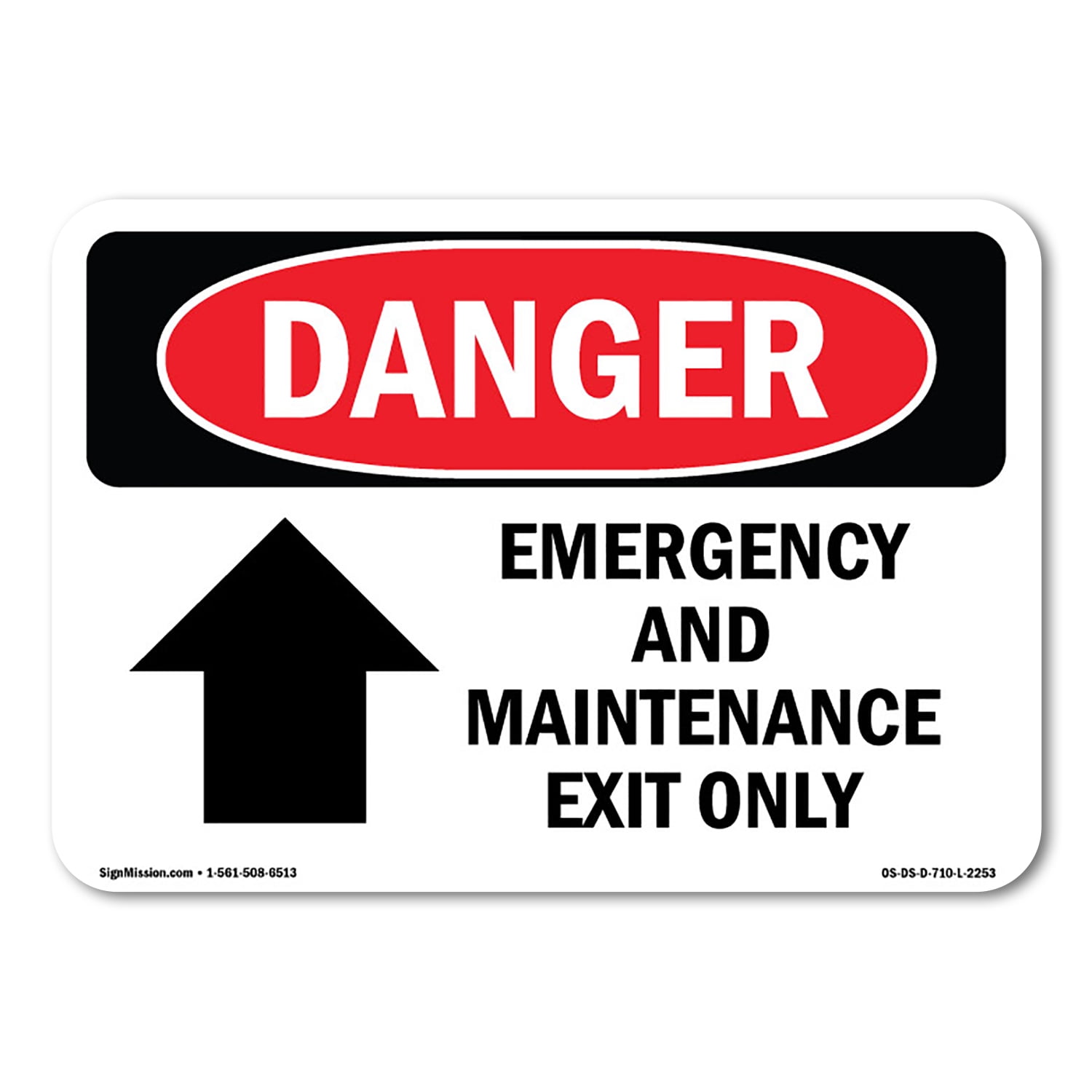 OSHA Danger Sign - Emergency And Maintenance Exit | Decal | Protect ...