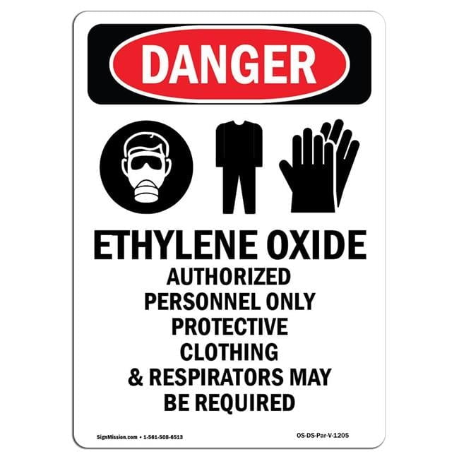 OSHA Danger Sign - Ethylene Oxide Authorized - Walmart.com