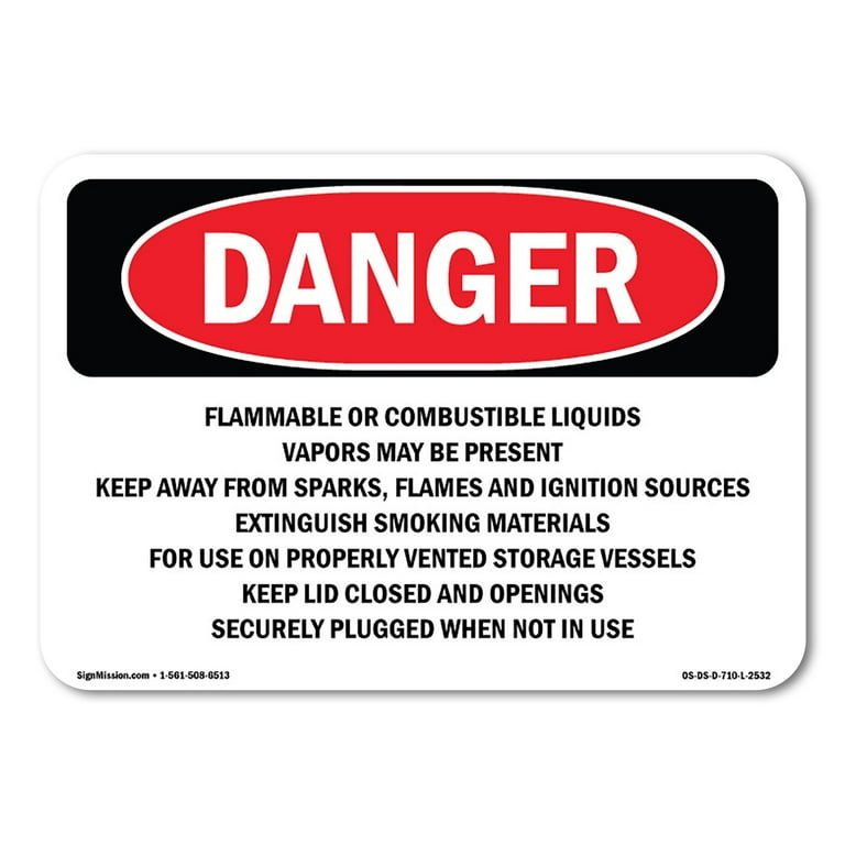 Construction Signs Flammable