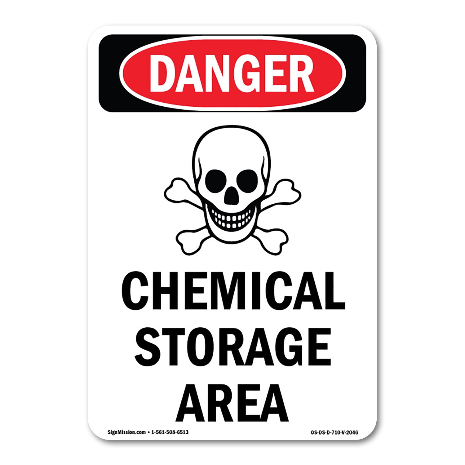 OSHA Danger Sign - -GHS Chemical Storage Area | Decal | Protect Your ...