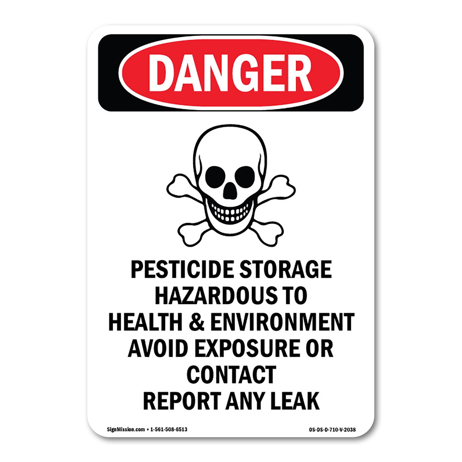 OSHA Danger Sign - -GHS Pesticide Storage | Decal | Protect Your ...