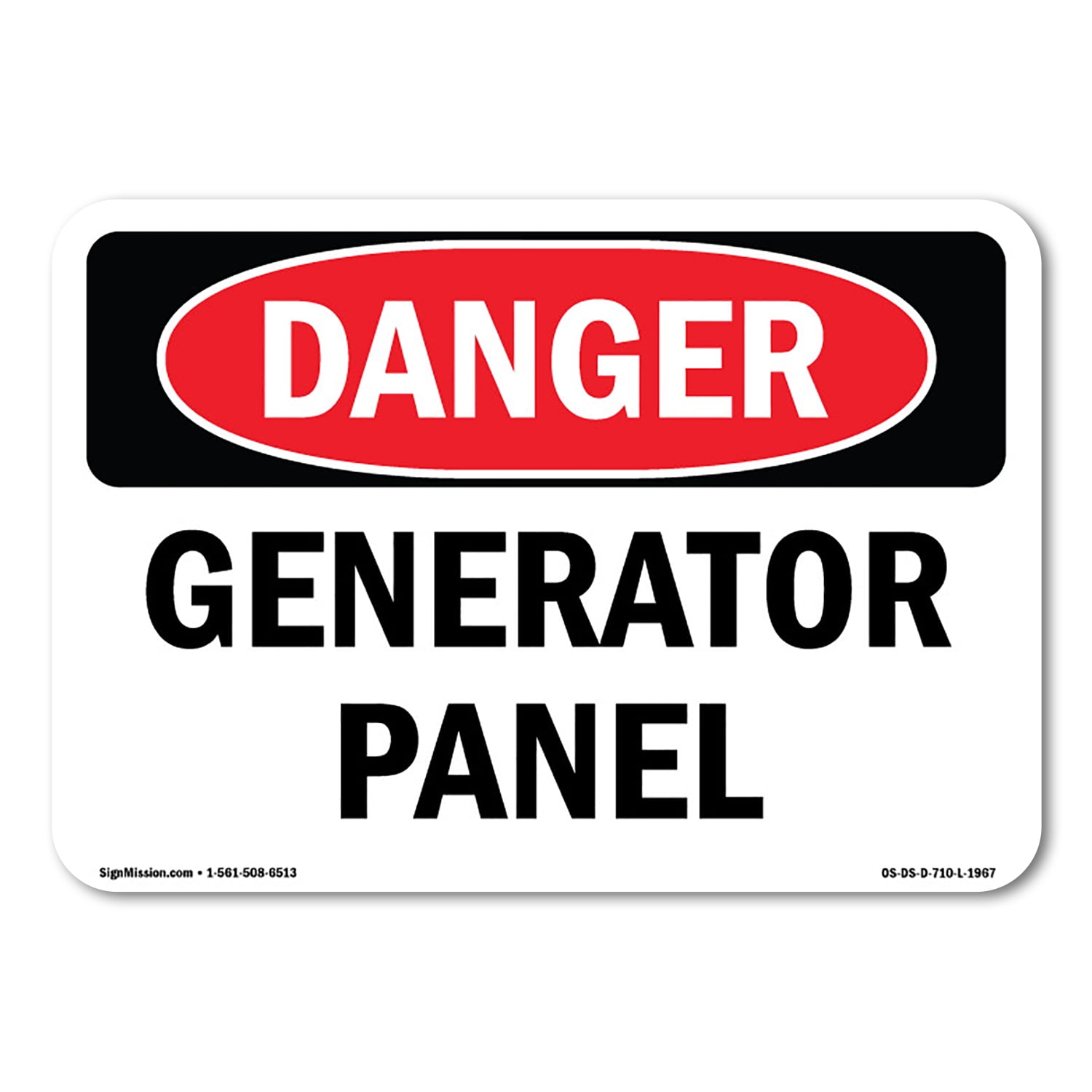 OSHA Danger Sign - Generator Panel | Plastic Sign | Protect Your ...