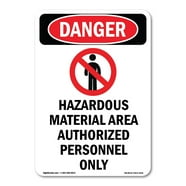 SignMission OS-DS-A-1218-L-2320 12 x 18 in. OSHA Danger Sign ...