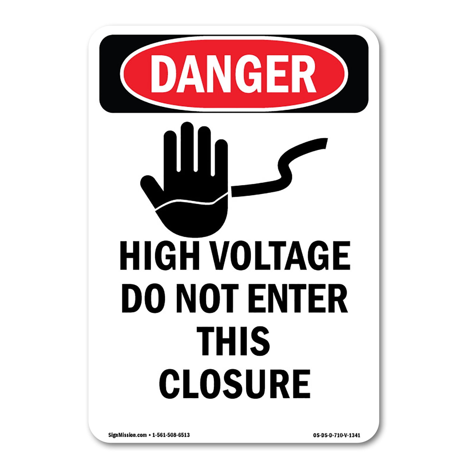 OSHA Danger Sign - High Voltage Do Not | Decal | Protect Your Business ...