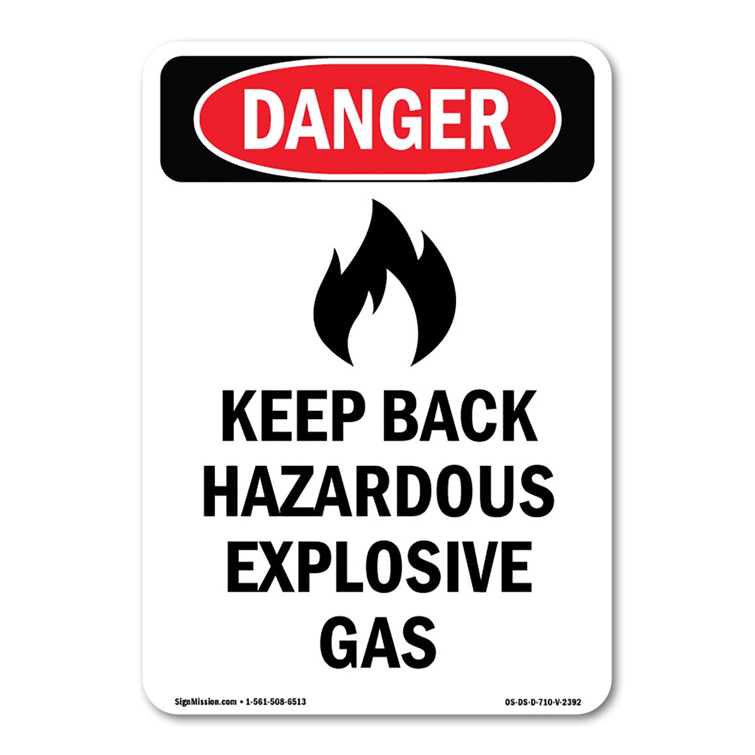 OSHA Danger Sign - Keep Back Hazardous | Plastic Sign | Protect Your ...