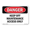 OSHA SECURITY NOTICE Sign - Restricted Area Authorized | Aluminum Sign ...