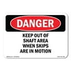 OSHA Danger Sign - Keep Clear Of Swing Radius Of Cranes | Aluminum Sign ...