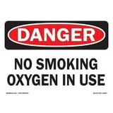 OSHA Danger Sign - No Smoking Oxygen in Use - Walmart.com