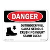 SignMission OS-DS-D-35-V-1320 OSHA Danger Sign - Hazardous Waste ...