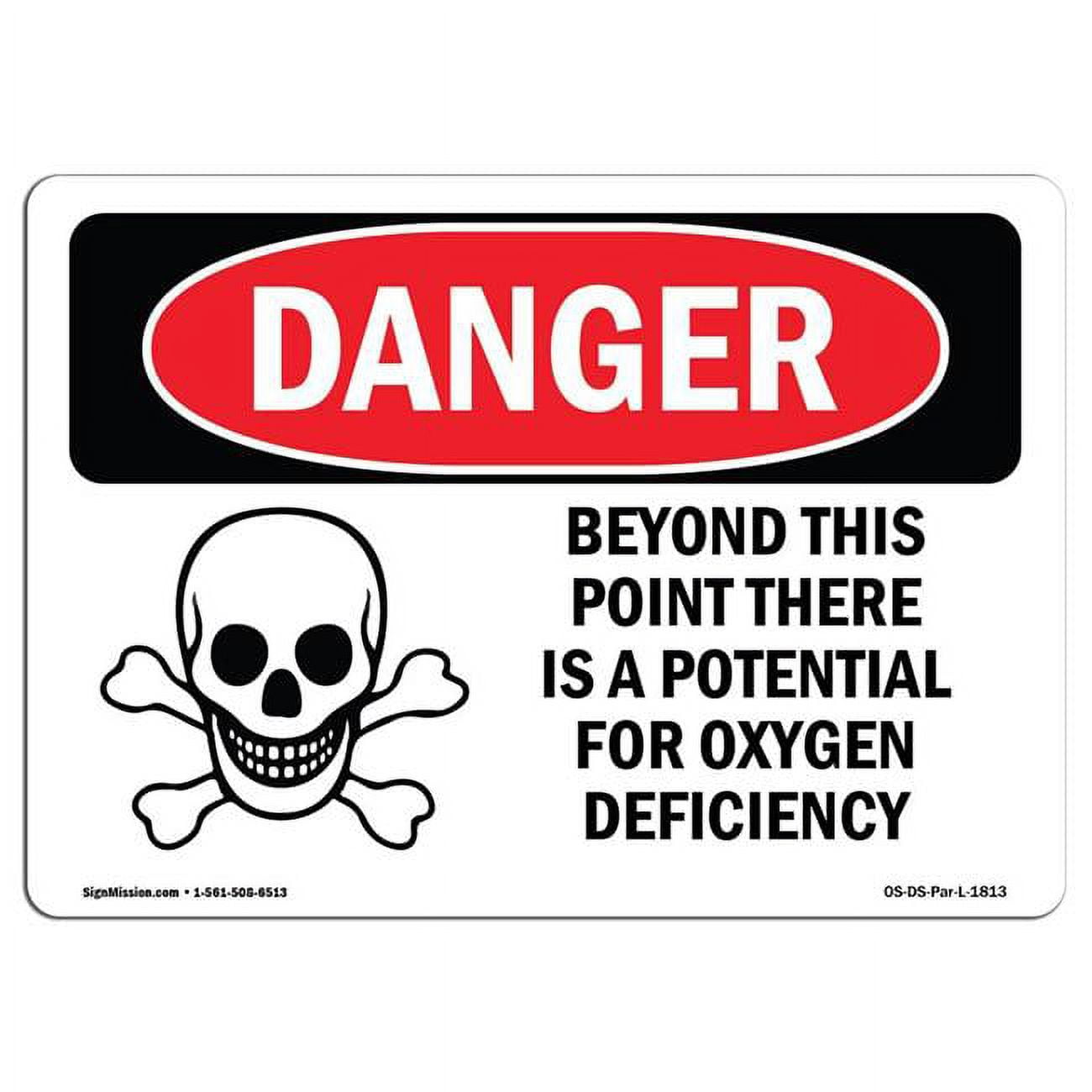 OSHA Danger Sign - Oxygen Deficiency Beyond This Point - Walmart.com