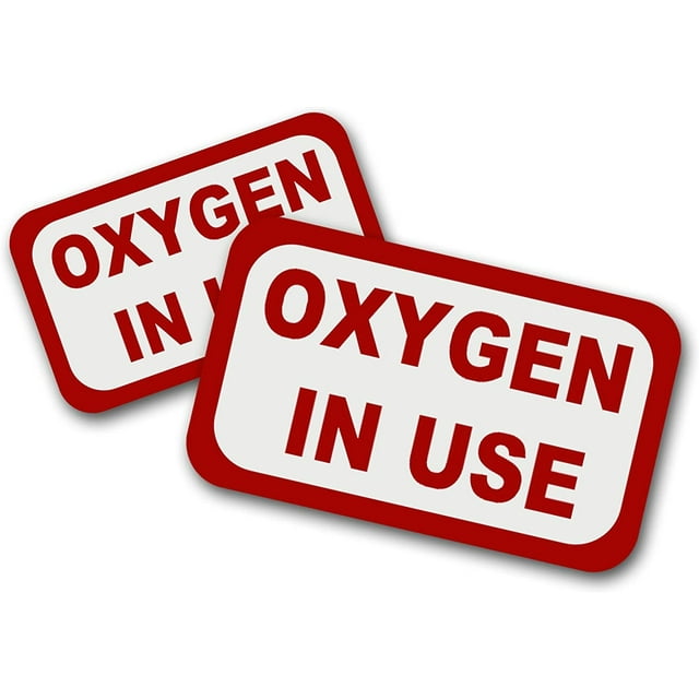 OSHA Danger Sign - Oxygen In Use Sign, Super Reflective Oxygen Vinyl ...