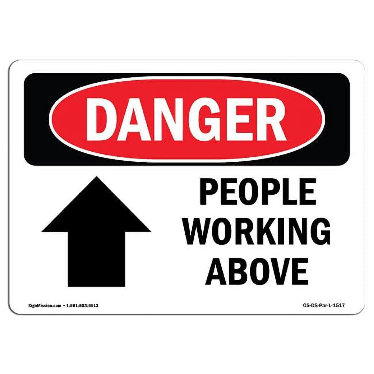 OSHA Danger Sign - People Working Above - Walmart.com