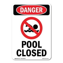 Pool Area Closed For Maintenance Sign, Pool Sign, 12x12 Aluminum 12x12 ...