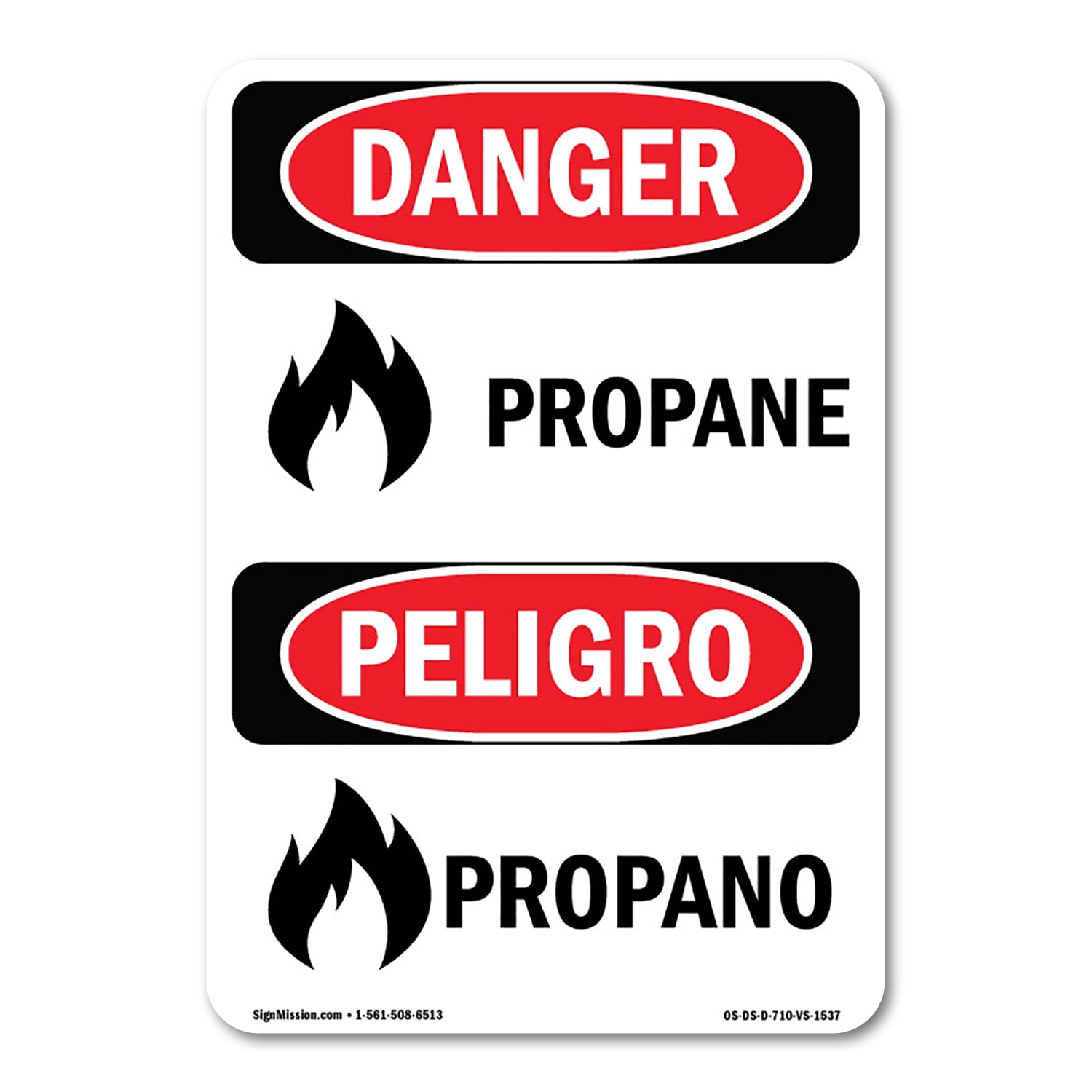 OSHA Danger Sign - Propane | Decal | Protect Your Business ...