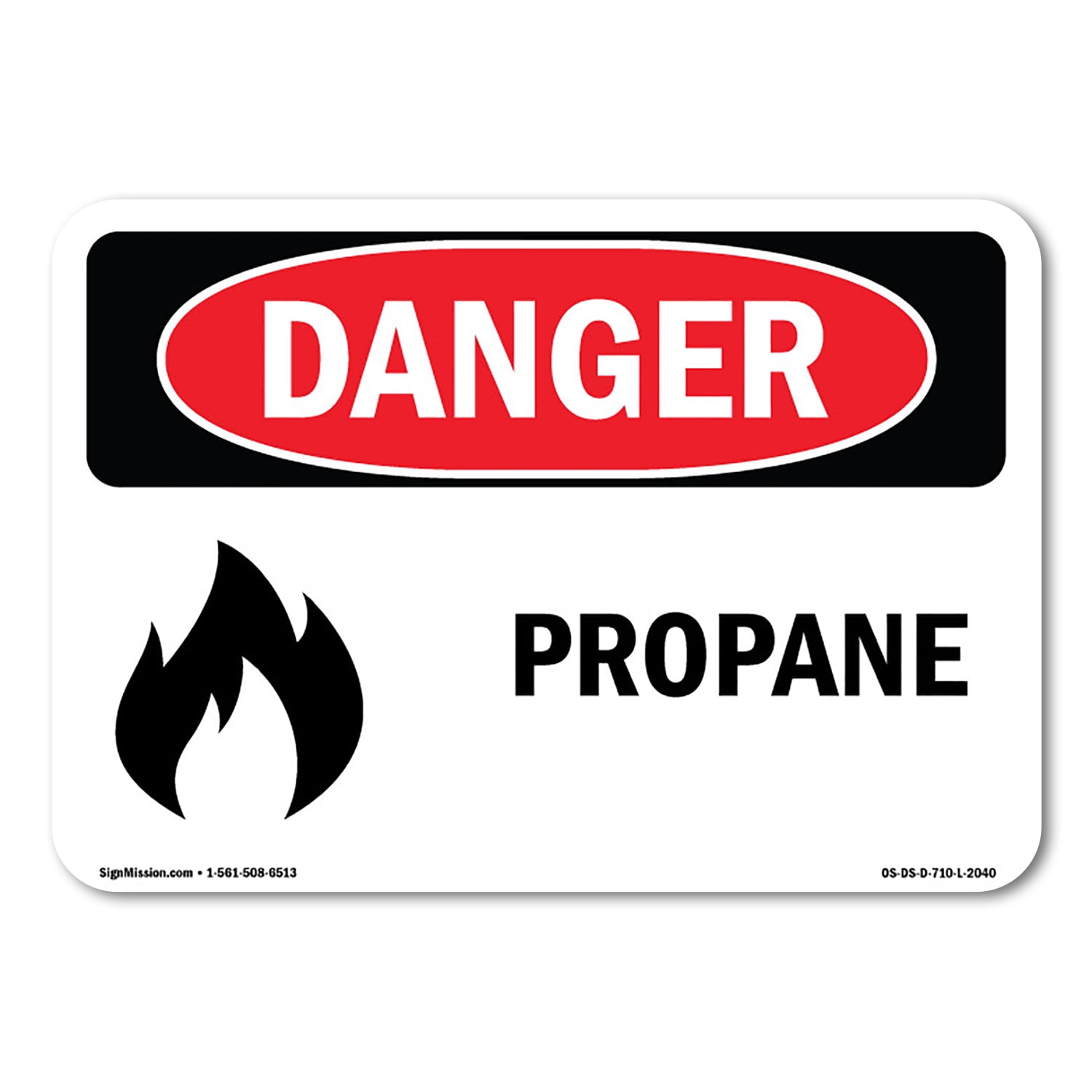 OSHA Danger Sign - Propane | Plastic Sign | Protect Your Business ...