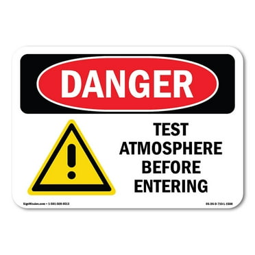 SignMission Danger Danger Confined Space Enter by Permit Only ...