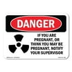 OSHA SAFETY FIRST Sign - Ethylene Oxide Cancer Hazard And Reproductive ...