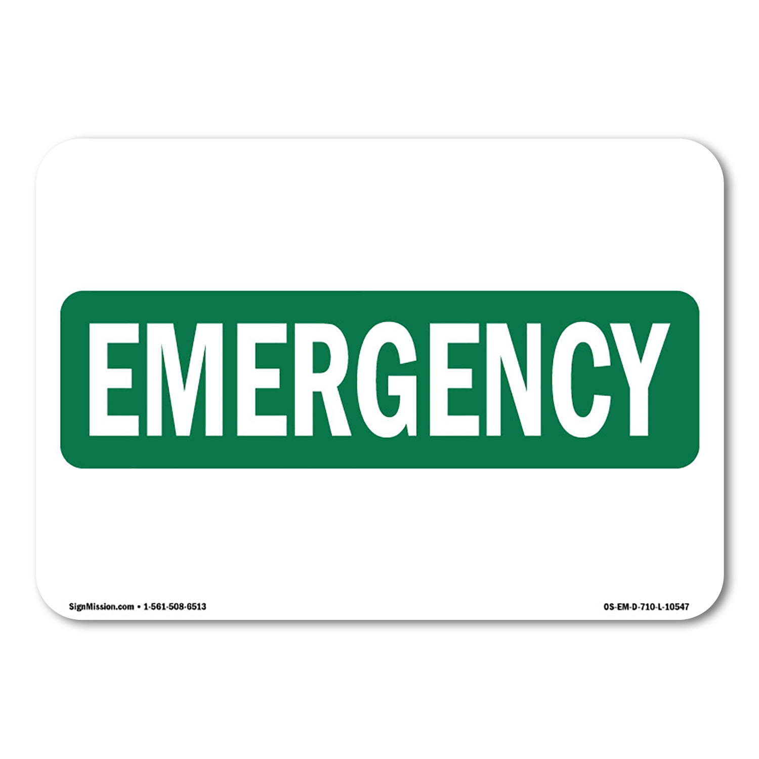 OSHA EMERGENCY Sign - Label OEE-16912 Response.pdf | Plastic Sign ...