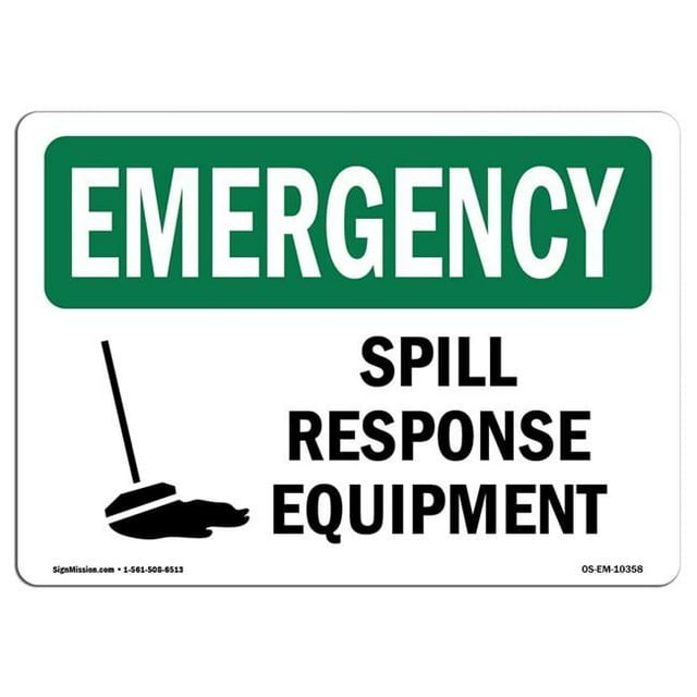 OSHA Emergency Sign - Spill Response Equipment - Walmart.com