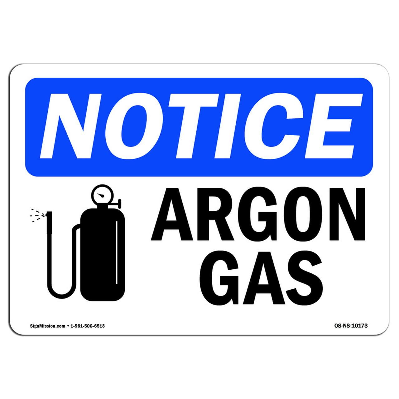 OSHA Notice Sign - Argon Gas | Plastic Sign | Protect Your Business ...