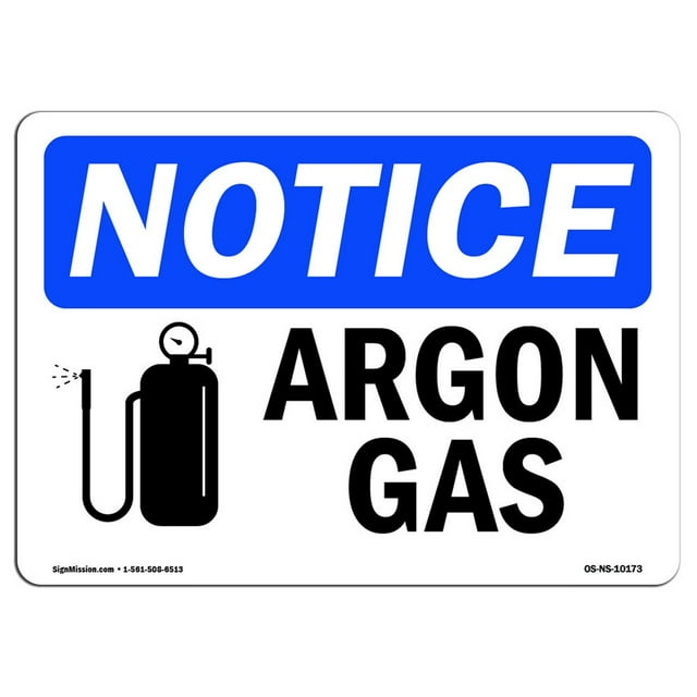 OSHA Notice Sign - Argon Gas Sign With Symbol | Decal | Protect Your ...
