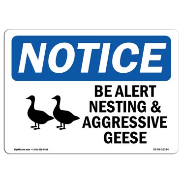 Warning Beware of Geese Sign - Walmart.com