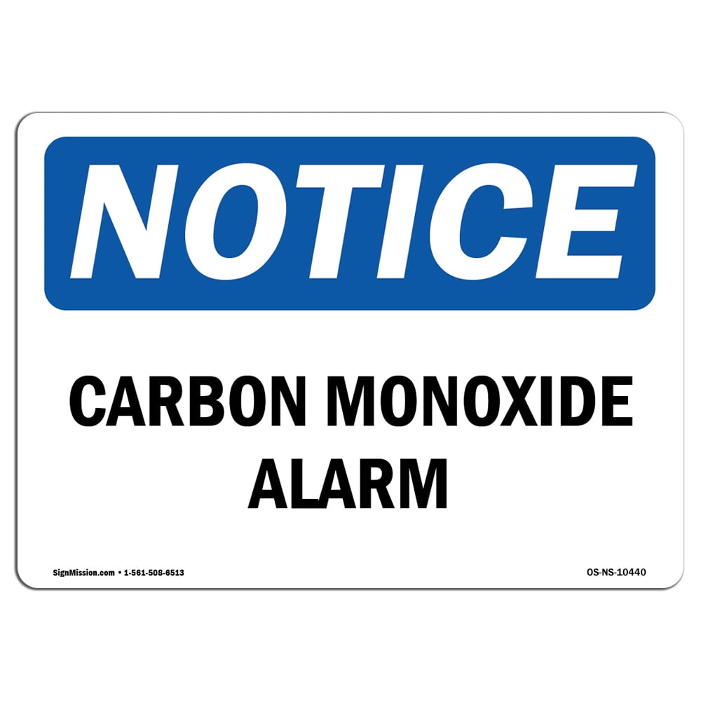 OSHA Notice Sign - Carbon Monoxide Alarm | Decal | Protect Your ...