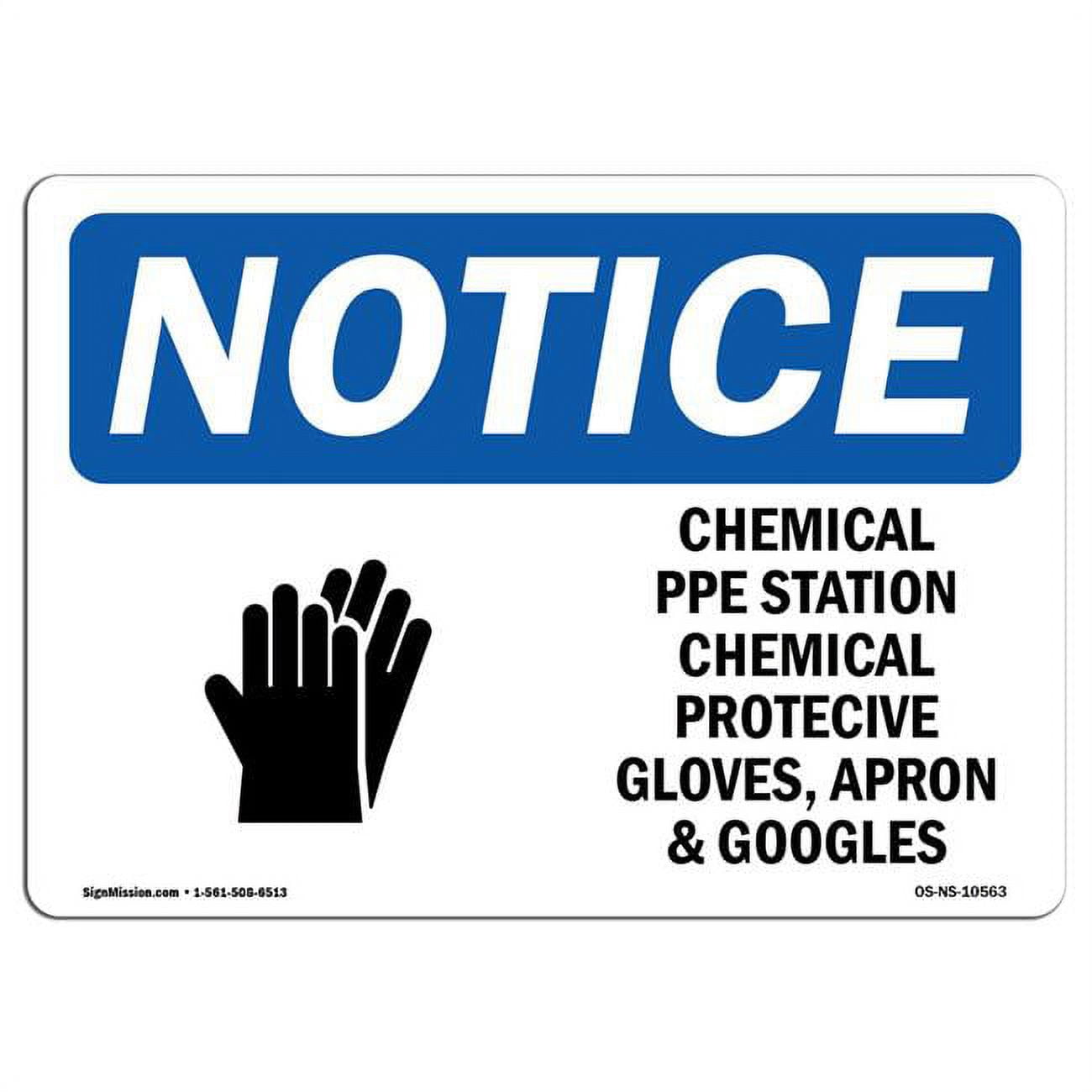 OSHA Notice Sign - Chemical PPE Station Chemical Sign with Symbol ...