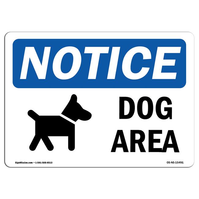 OSHA Notice Sign - Dog Area Sign - Walmart.com