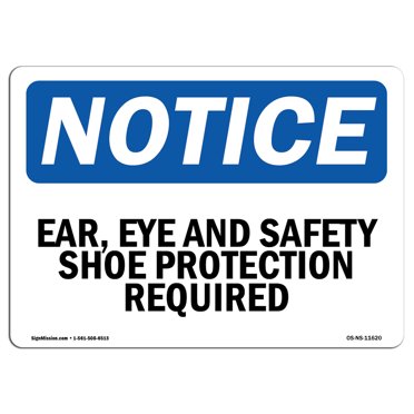 OSHA SAFETY FIRST Sign - Safety Shoes Required When Using With Symbol ...