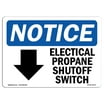 OSHA Notice Sign - Gas Shutoff Furnaces And Water Heaters | Aluminum ...