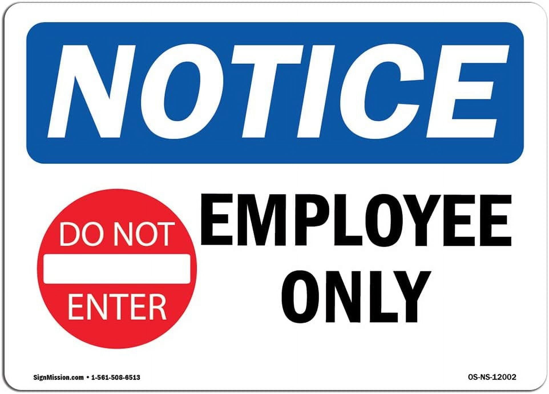 OSHA Notice Sign - Employees | Aluminum Sign | Your Business ...