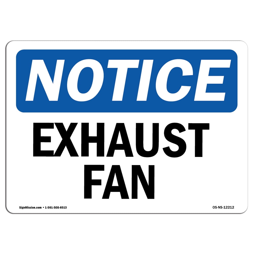 OSHA Notice Sign - Exhaust Fan | Plastic Sign | Protect Your Business ...