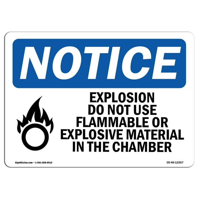 OSHA Notice Sign - Explosion Do Not Use Flammable Sign With Symbol ...