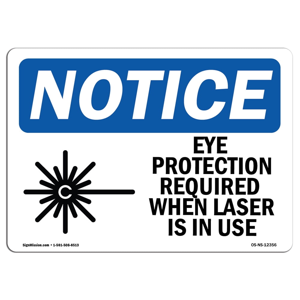 OSHA Notice Sign - Eye Protection Required When Sign With Symbol ...